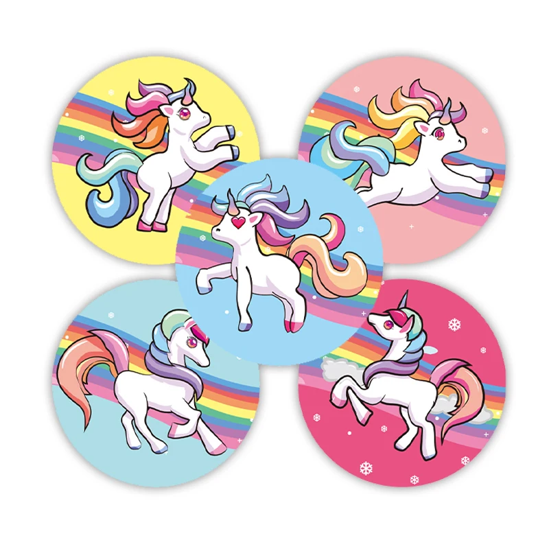 Animal Sticker Sheet Round Reward Motivational Sticker Self-Adhesive ...