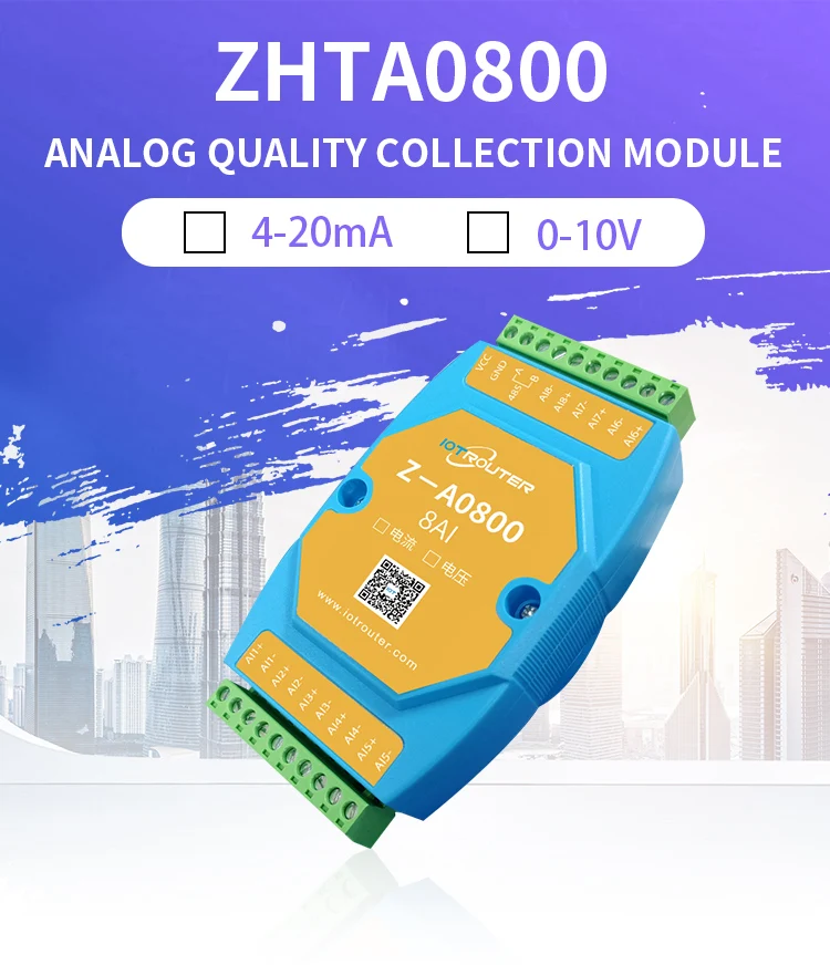 Analog Acquisition Module with Modbus Protocol - Z-A0800