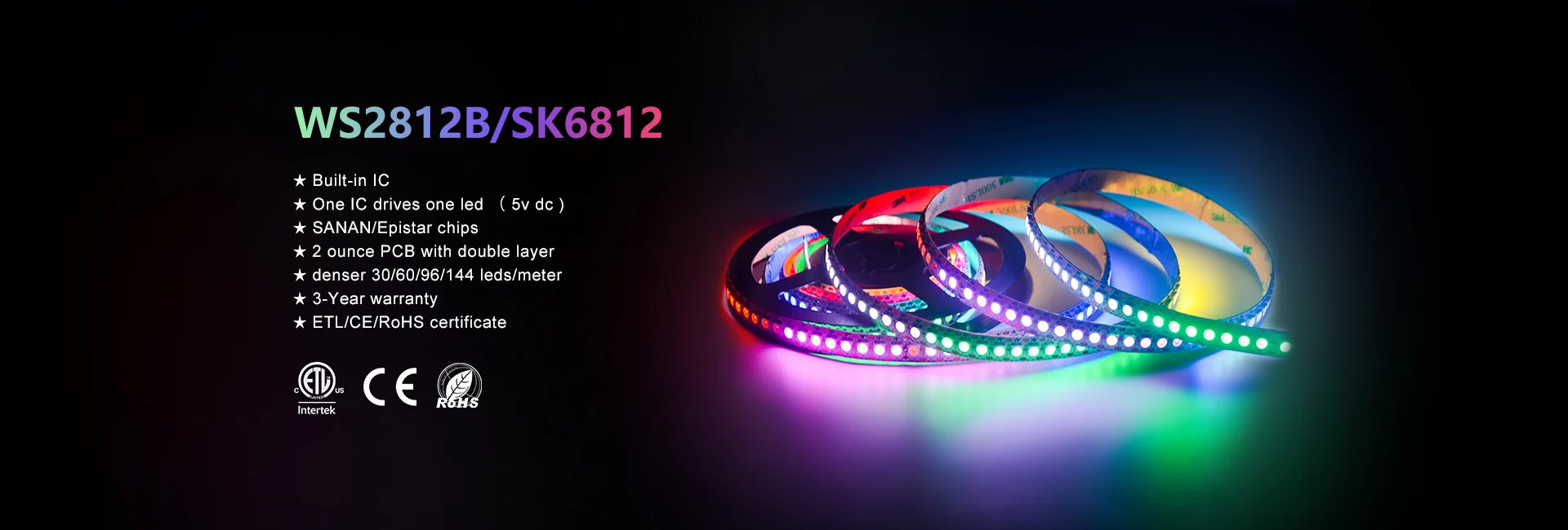 Addressable Smart 5V 12V WS2811 WS2812 WS2812B WS2815B LED Strip Bulk ...