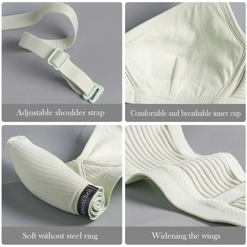 32 Size Boobs Skin-Friendly Bralette - Wireless Push-Up Cotton Bra for ...