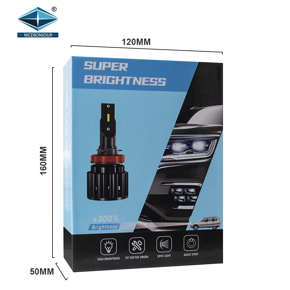 Auto Lighting Systems 6000k 12v 1860 Led Light 50w 10000lm Led ...