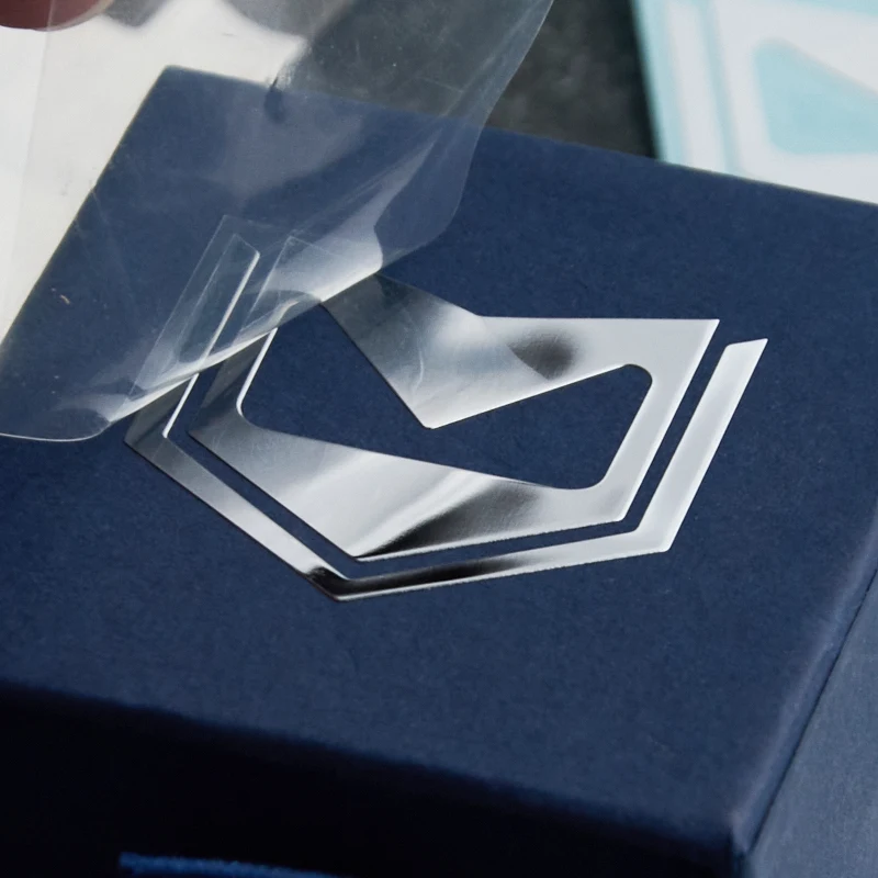 Custom Adhesive Vinyl Sticker Luxury Metallic Packaging Label with Logo ...