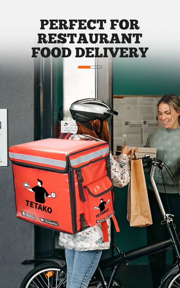 Custom Heavy Duty Commercial Food Cooler Bag Backpack Insulated Pizza ...