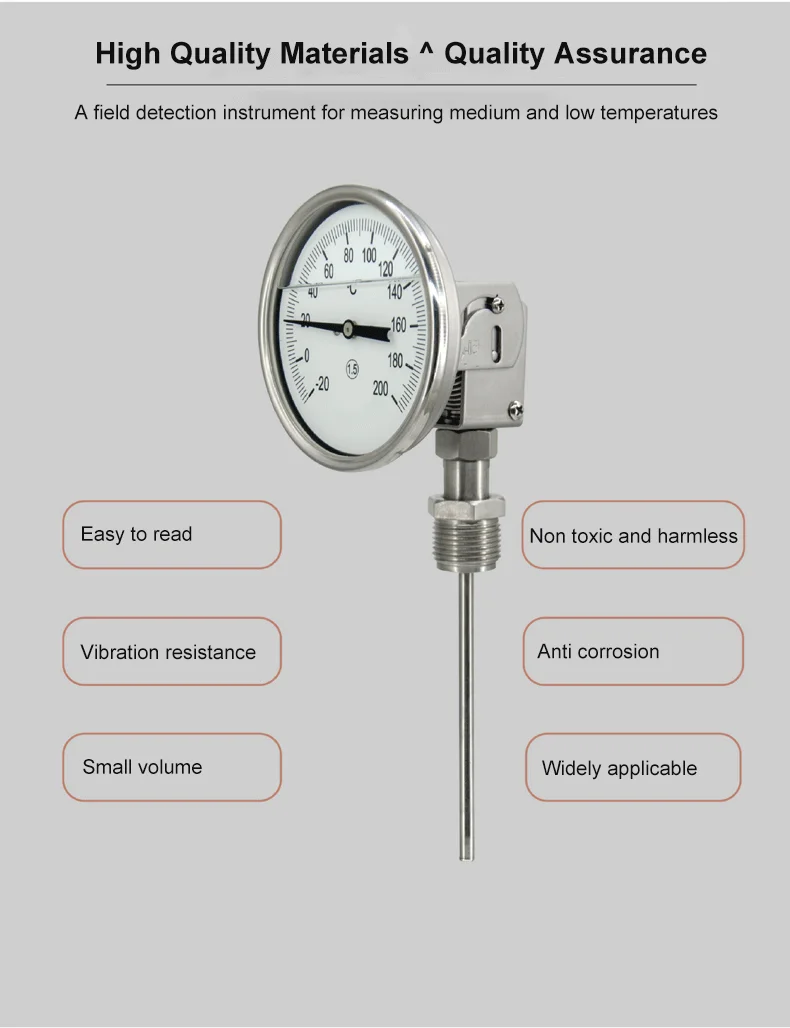 Bimetallic Temperature Gauge Pointer Indication Gas Stove Thermometer ...