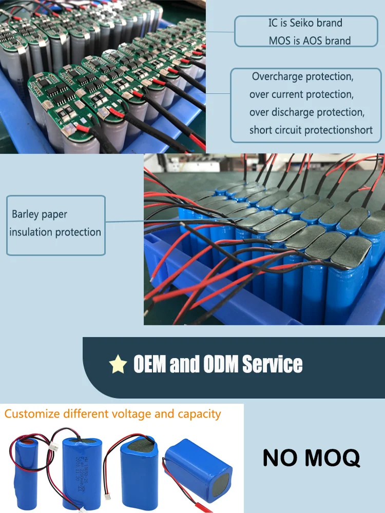 Best Selling 2s2p 18650 Battery Pack Rechargeable Li Ion Batteries 7.4v ...