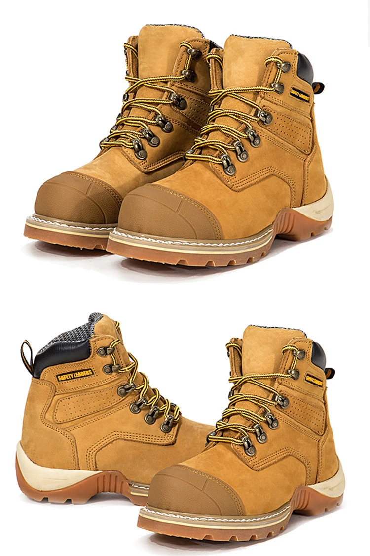 High-quality Yellow Safety Boots Made of Genuine Leather
