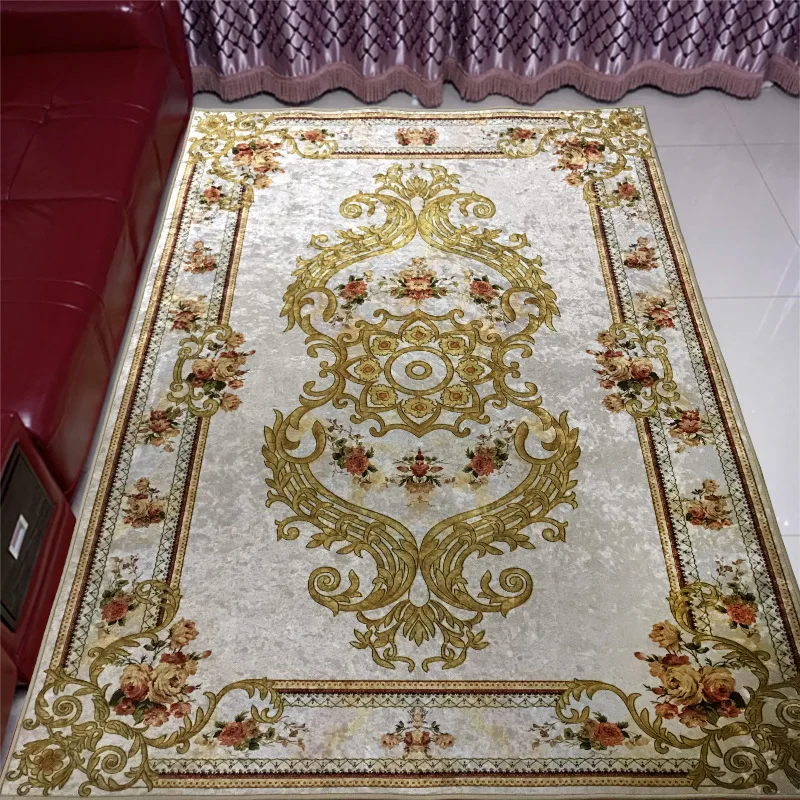 Factory Direct New Golden Diamond Velvet Polyester Luxury Anti-slip ...