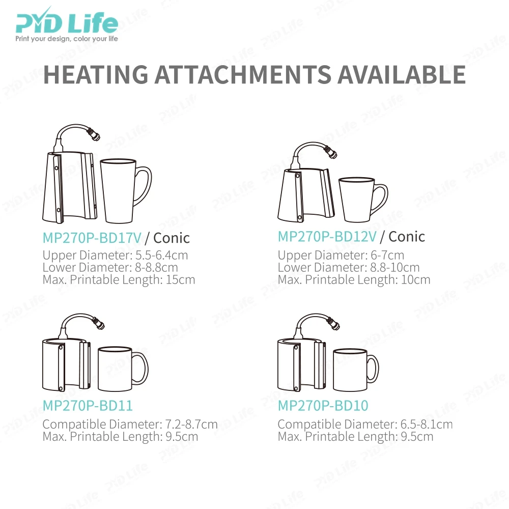PYD Life ODM Mini Mug Press - Efficient Sublimation Tool