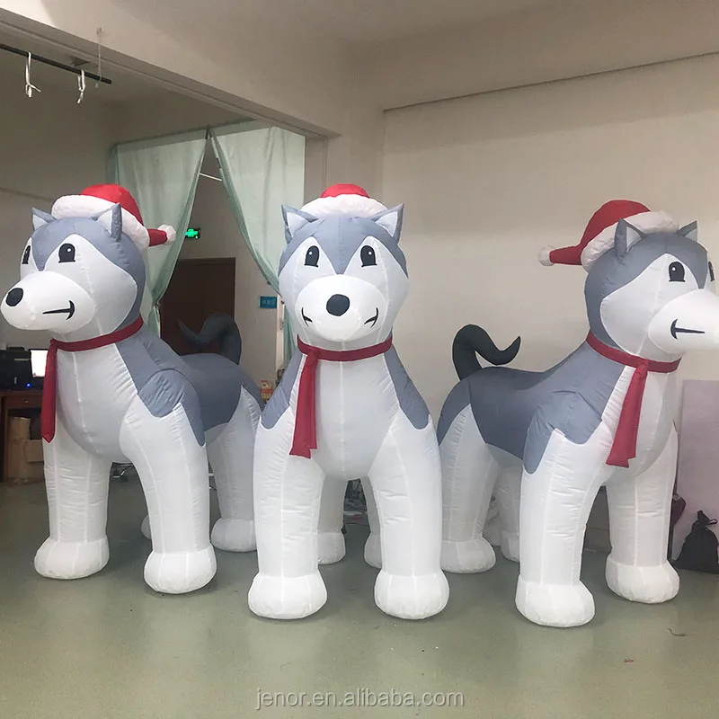 Inflatable Christmas Husky