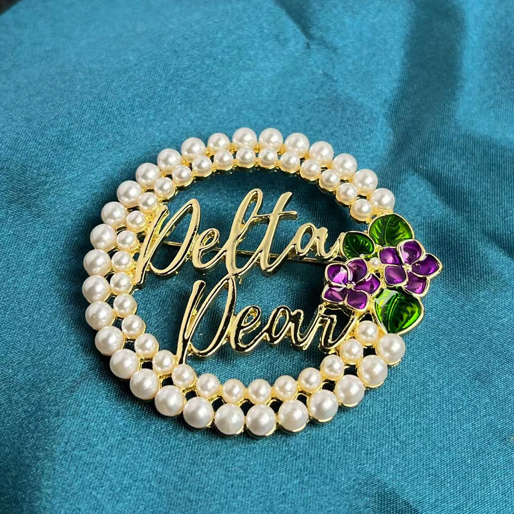 Delta Theta Brooch Pins - Elegant Jewelry for Sorority