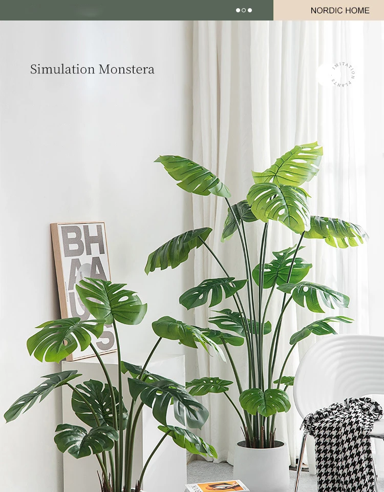 Wholesale Green Plants in Pots Artificial Bonsai Monstera Tree ...