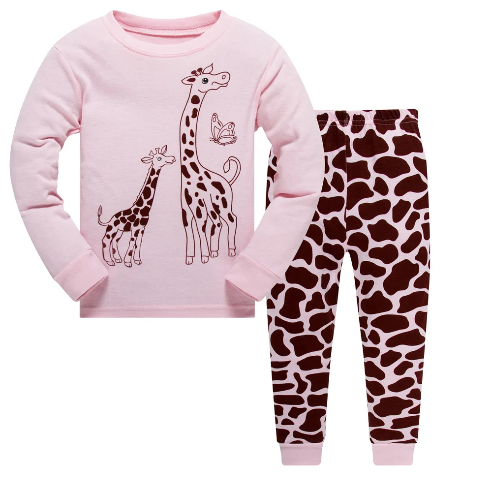 3-8 Years Kids Girls Carton Sleepwear Pyjamas Child Pajamas Sets