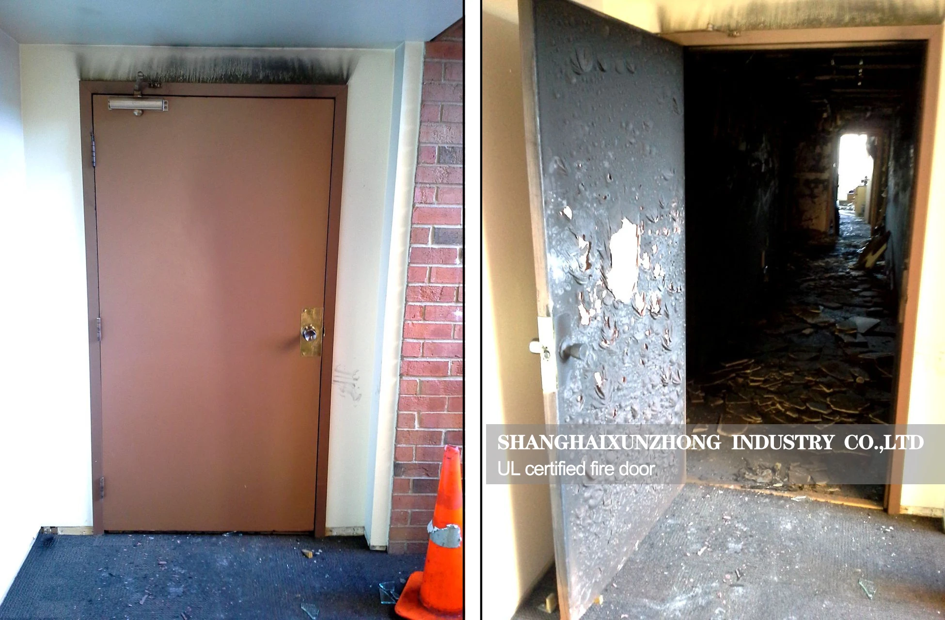 UL Certified Commercial Double 3 Hours Fire Rated Steel Doors