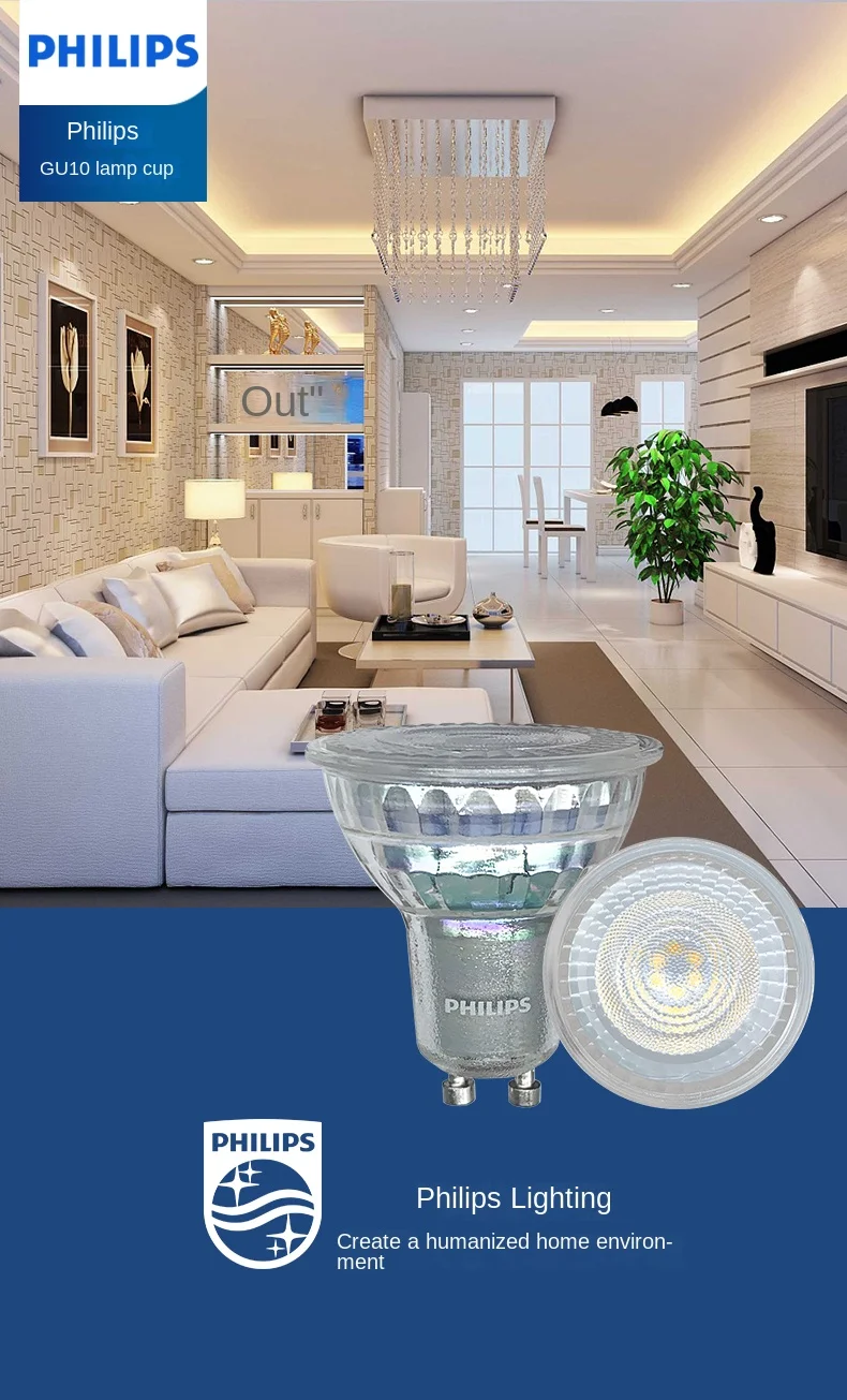 Philips LED Cup Spotlight - Efficient and Versatile Lighting
