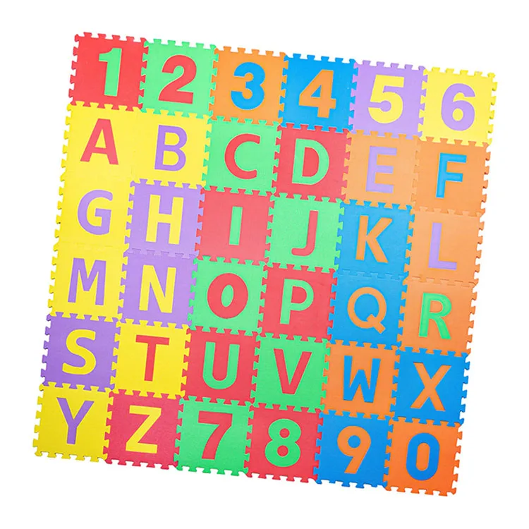 EVA Foam Alphabet Play Mat Interlocking ABC Mats Ideal for 3D Puzzle ...