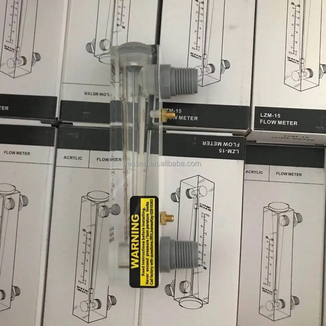 LZS-25 Plastic Pipe Inline Flow Meters Liquid with Female Thread 1 ...