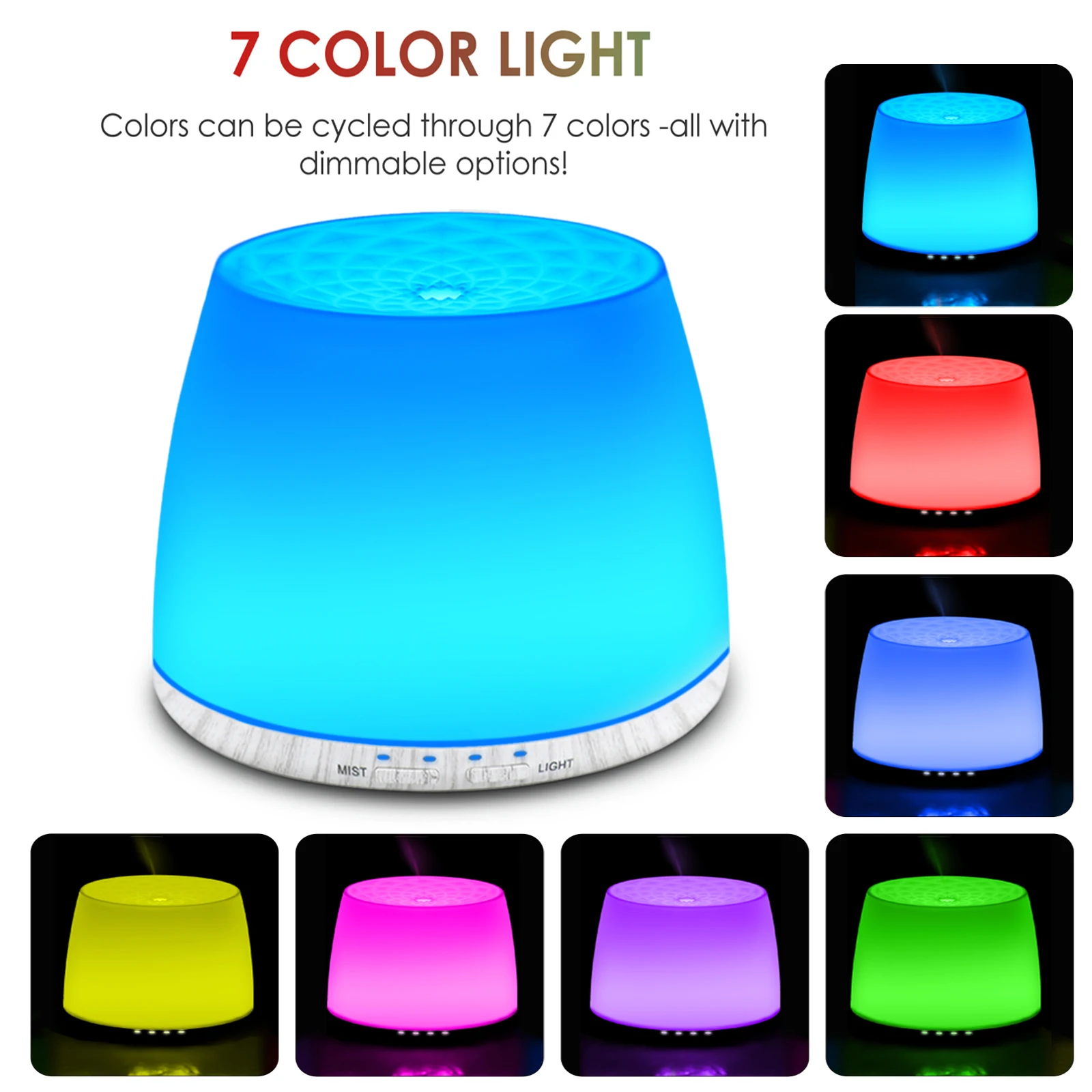 Essential Oil Diffuser, 500ml Bluetooth Speaker Aroma Diffuser ...