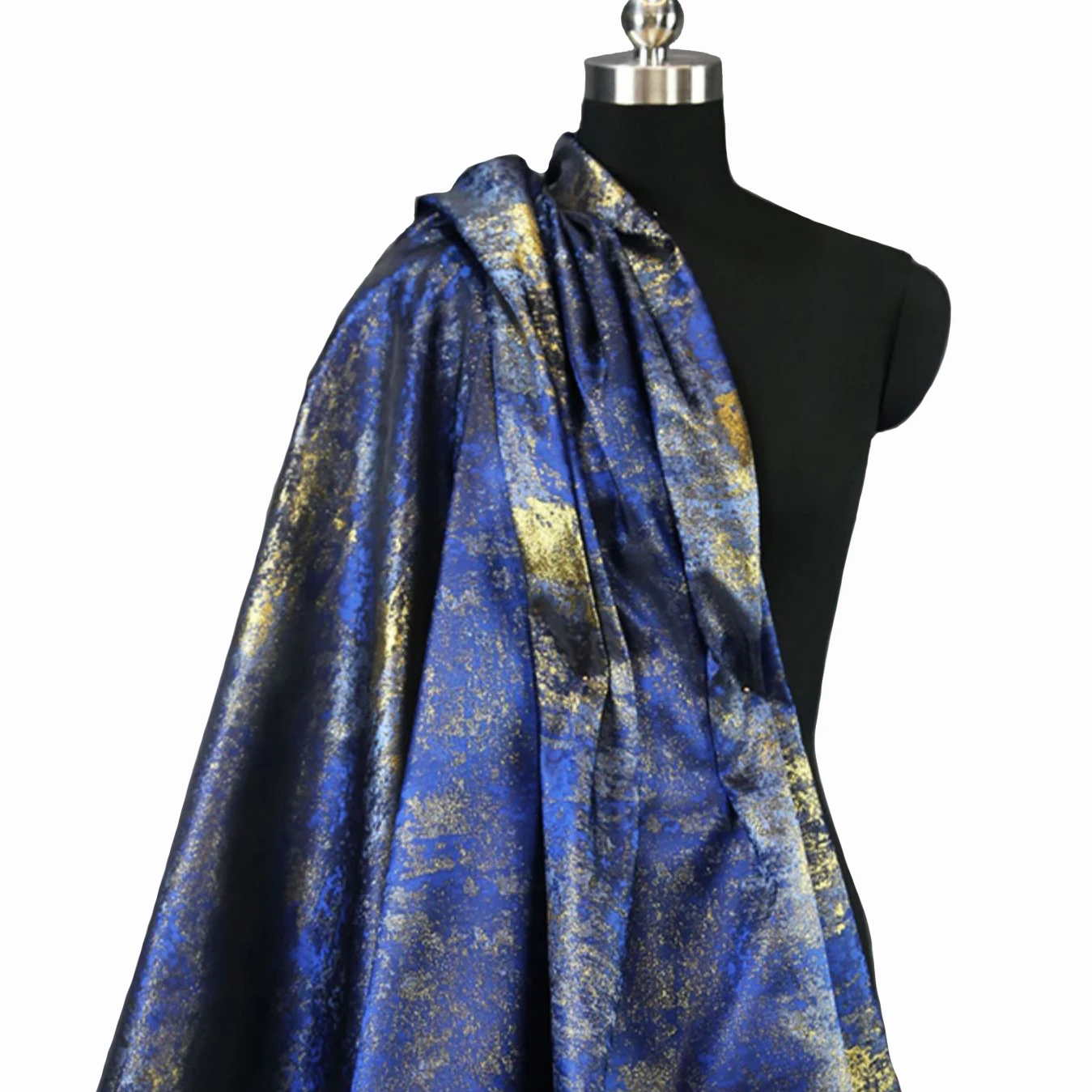 100% Polyester Metallic Jacquard Brocade Fabric Ready Stock Color ...