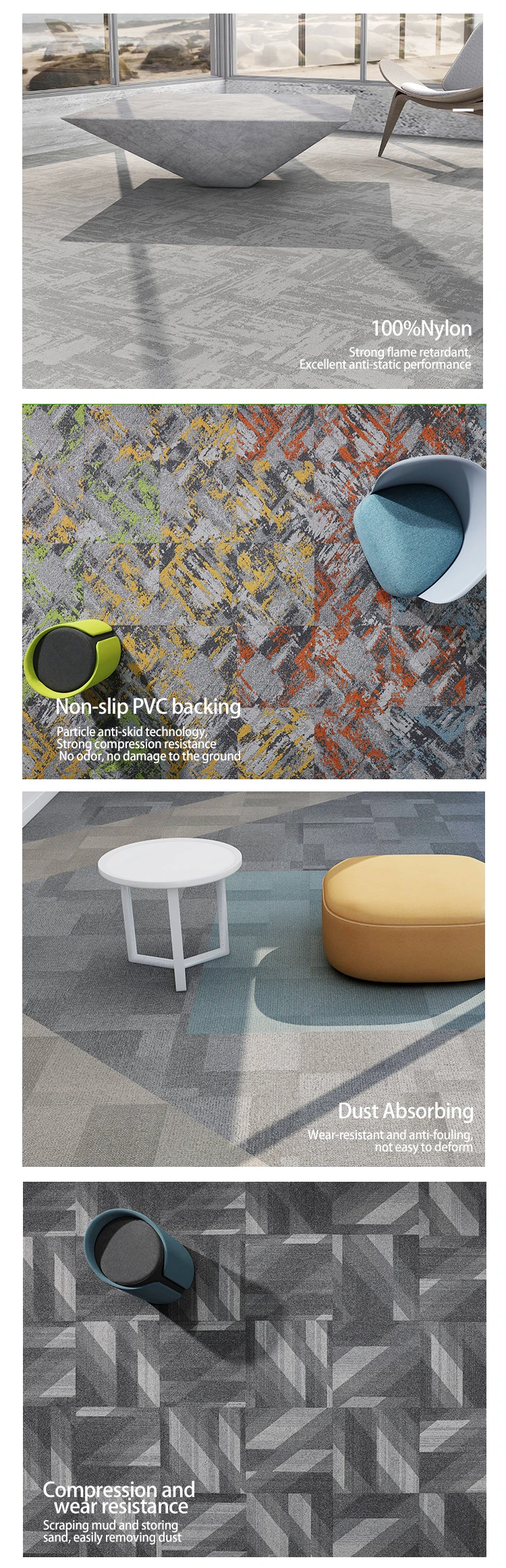 Conference Room Carpet Tiles Carpet Square Tiles 50x50 Office Nylon ...