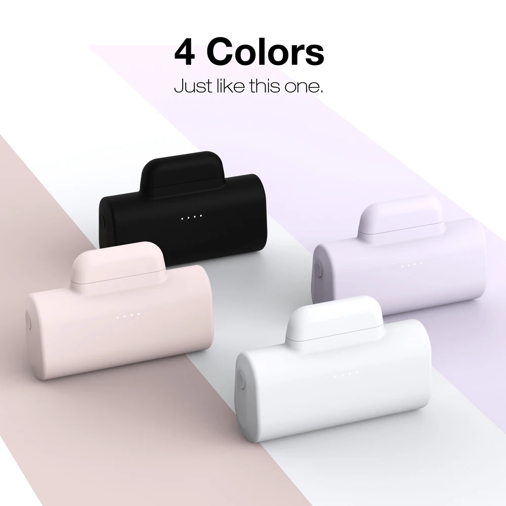 Mini Capsule Power Bank 5000ah Battery Pack Charger Compact Portable ...