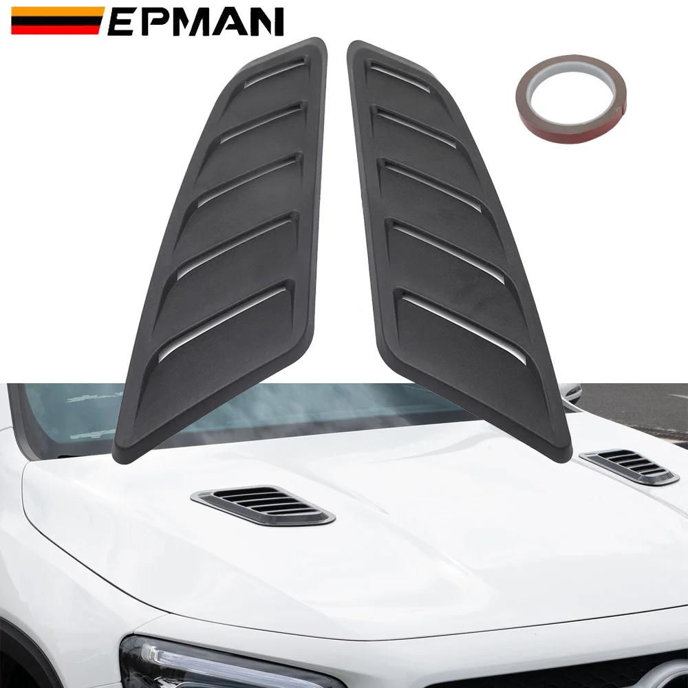 Universal Hood Louvers Panels: Air Flow Vent Cover Car Roof Decorative ...