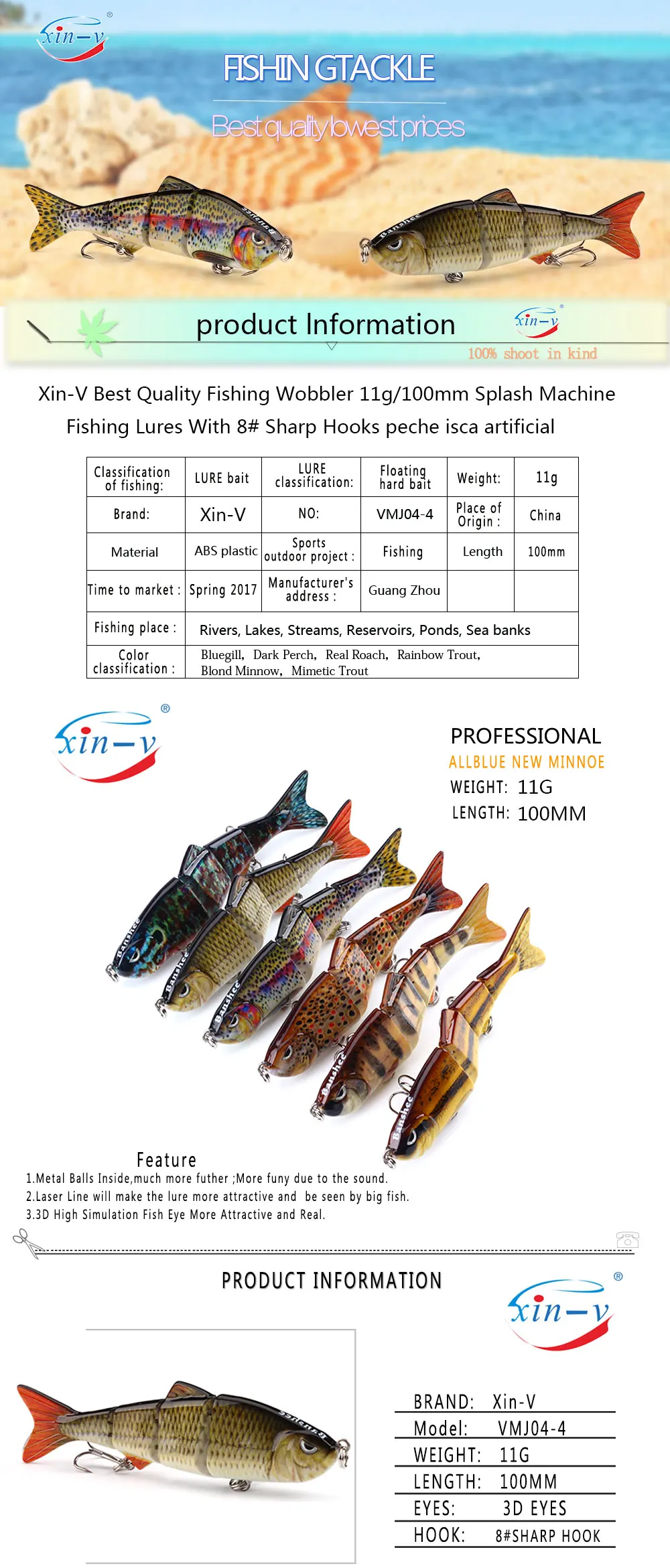 Banshee Freshwater Fishing Lure Simulation Perch Swim Bait For Bass ...