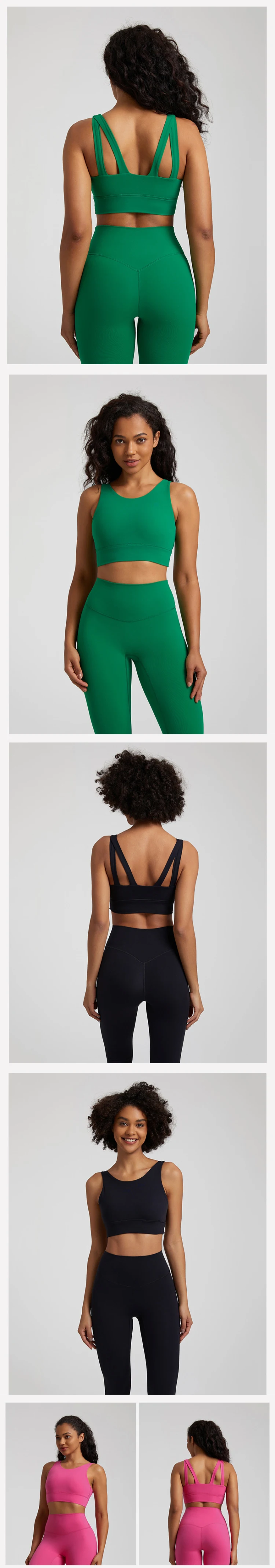 4037 Women's Sleeveless Strappy Tank High Neck Double Layer Workout ...