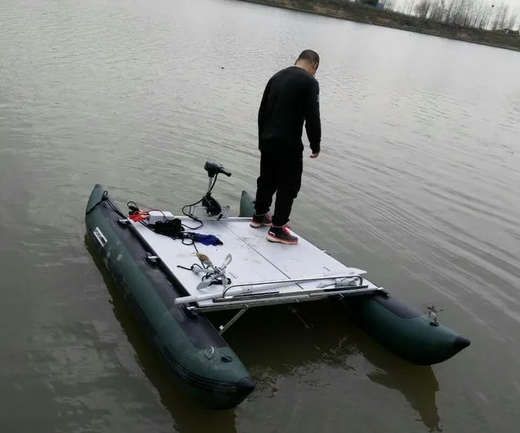 Lure Fishing PVC Pontoon Catamaran Inflatable Boat - 2023