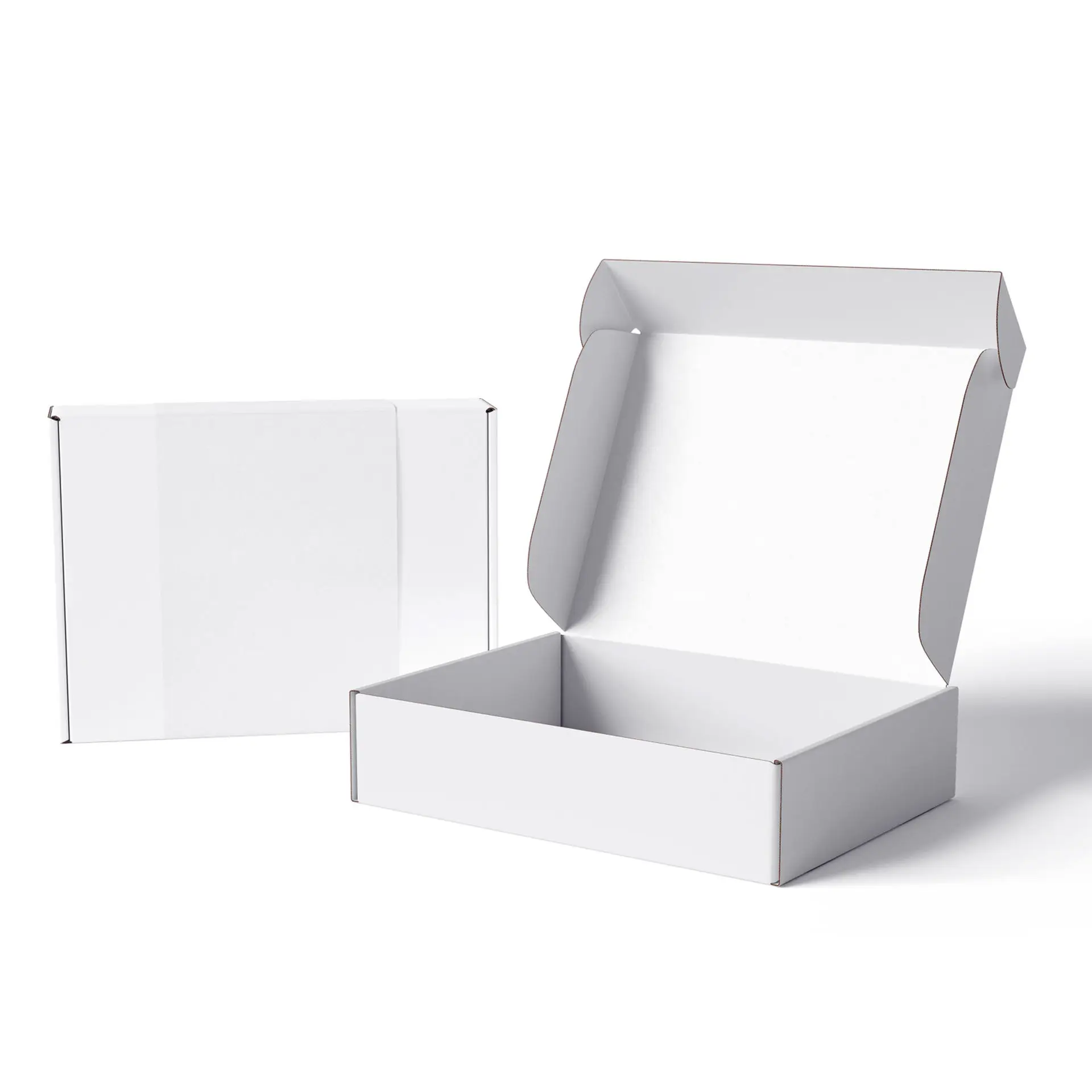 White Plain Shipping Carton Packaging Corrugated foldable Box ...