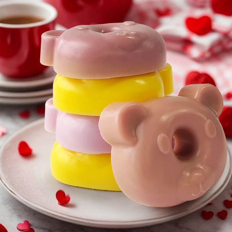 J-250 6 Doughnuts Food Grade Silicone Donut Mold Silicone Bagels Baking ...