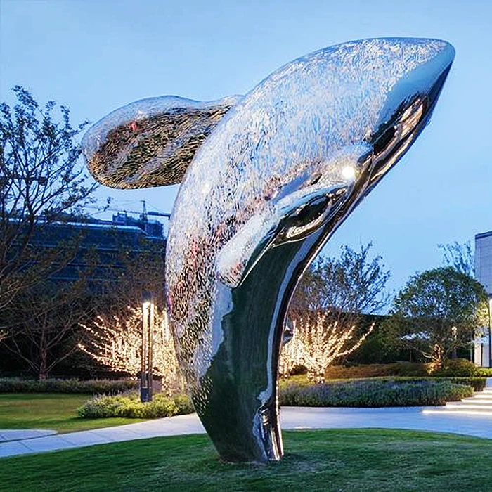 Hollow Dolphin Steels Sculptures Porpoise Metal Statue Delphinidae ...