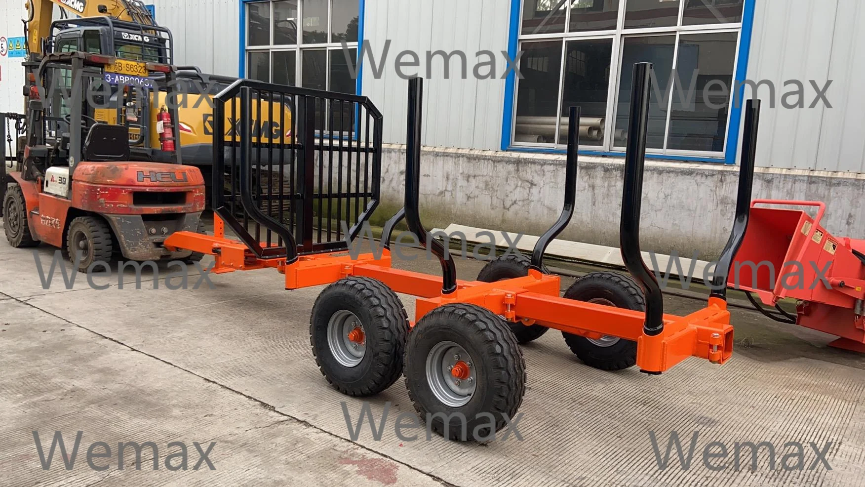 6ton Log Timber Trailer with Crane - Forestry Equipment