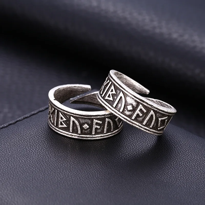 Ancient Silver Viking Ring Adjustable Artisanal Rings For Men Viking ...