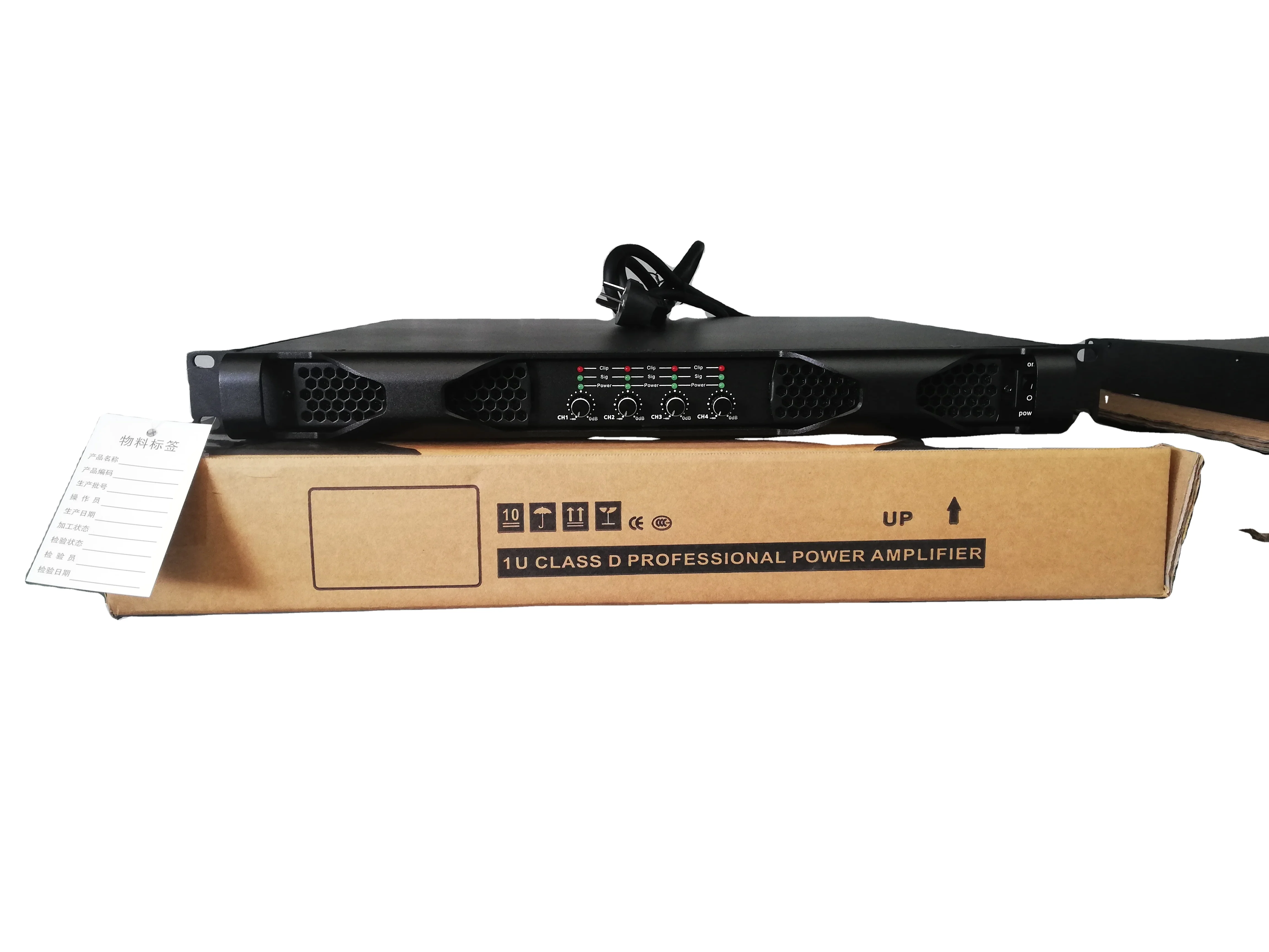 Lihui 1400 Watt Class D Power Amplifier 1u Professional 4 Channel Sound Audio Power Amplifier ...