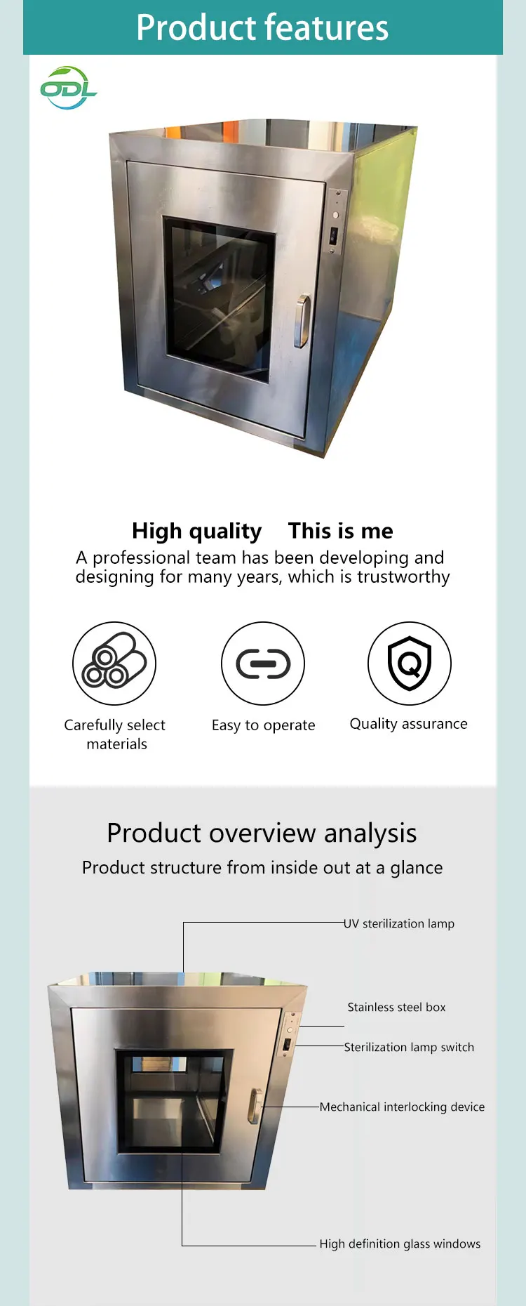 Customized Laboratory Cleanroom Pass-Through Box Class 100 Dynamic Pass ...