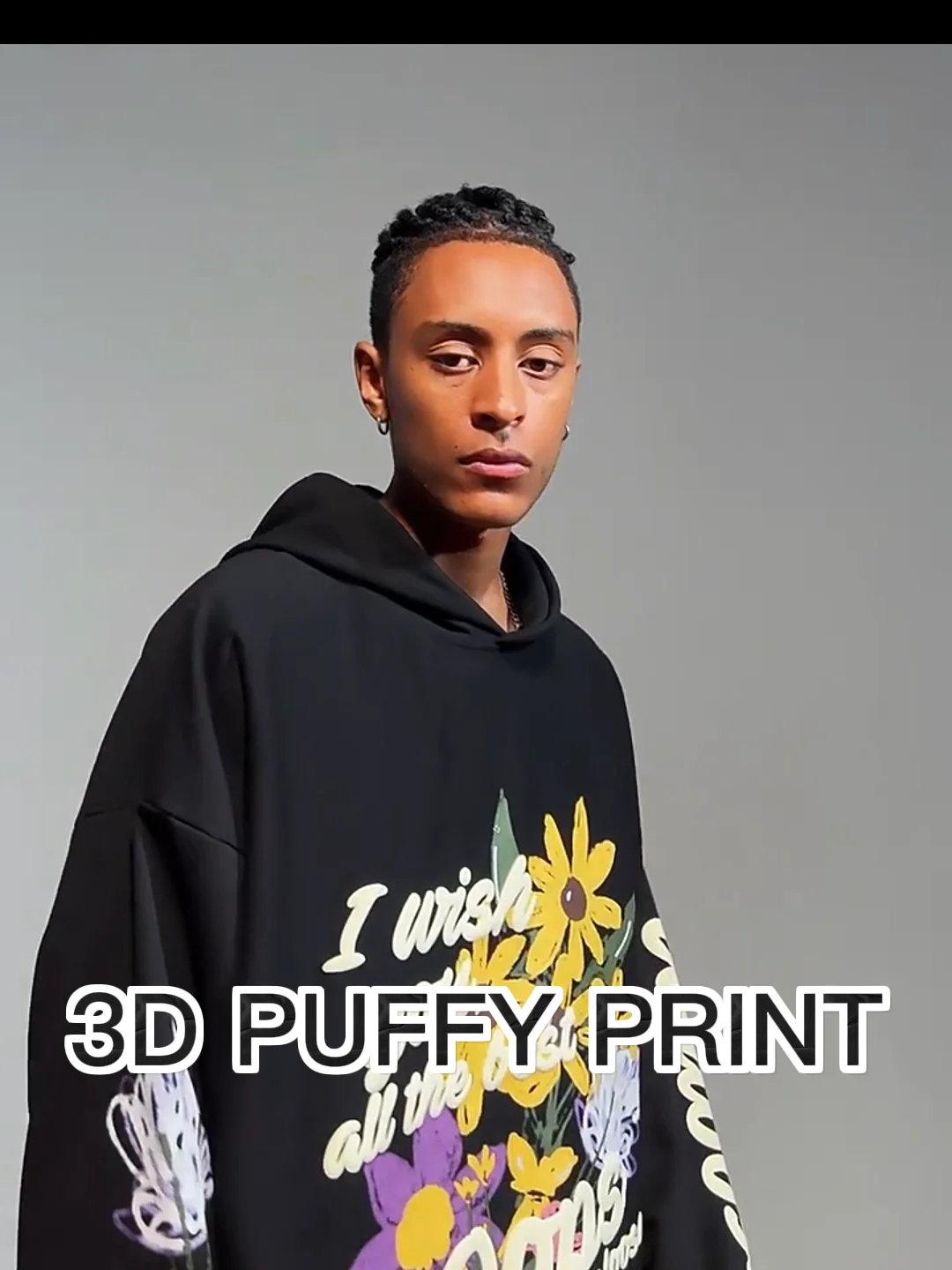 Custom Printing Puffy Letter Sweater Hoodies Cropped Hoodie Graphics ...