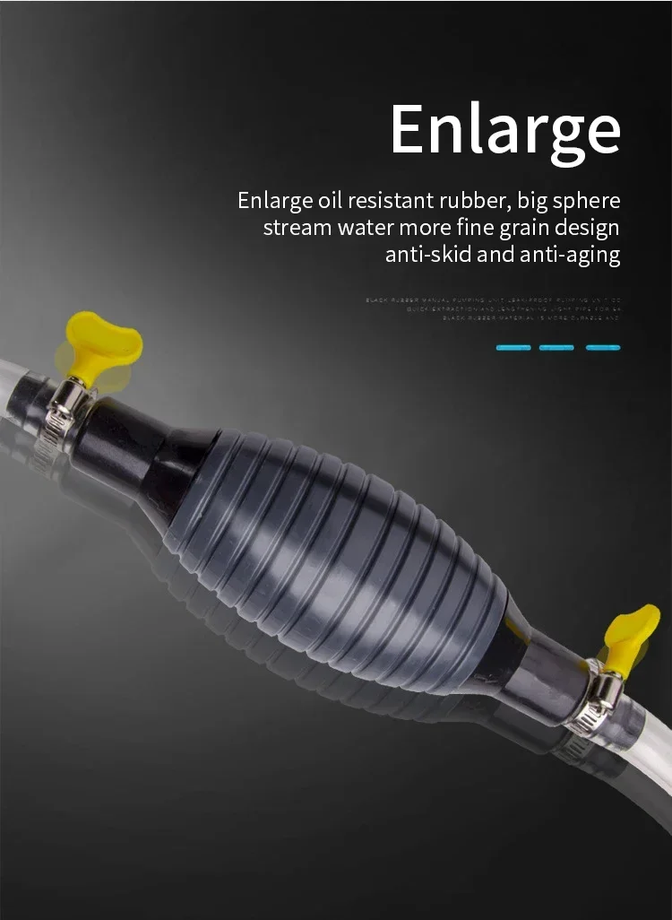 Sy66 Portable Manual Liquid Oil Siphon Pump Hand Gasoline Fuel Transfer ...