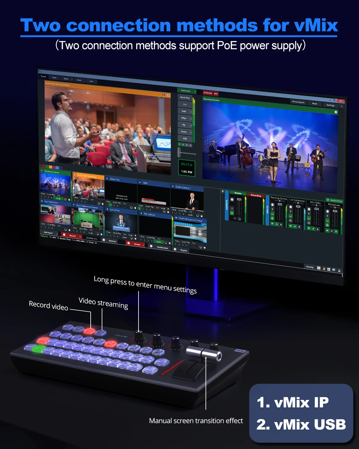 Fomako Switchboard Control Panel KC700 for Live Streaming