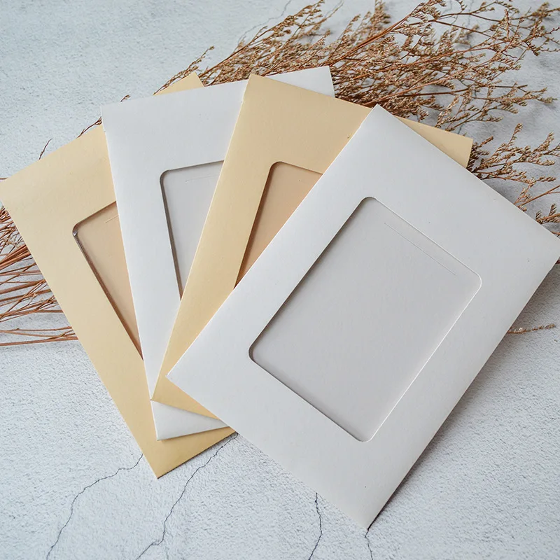Recycled Paper 115*165mm Cosmetic Window Packaging Paper Envelope With ...