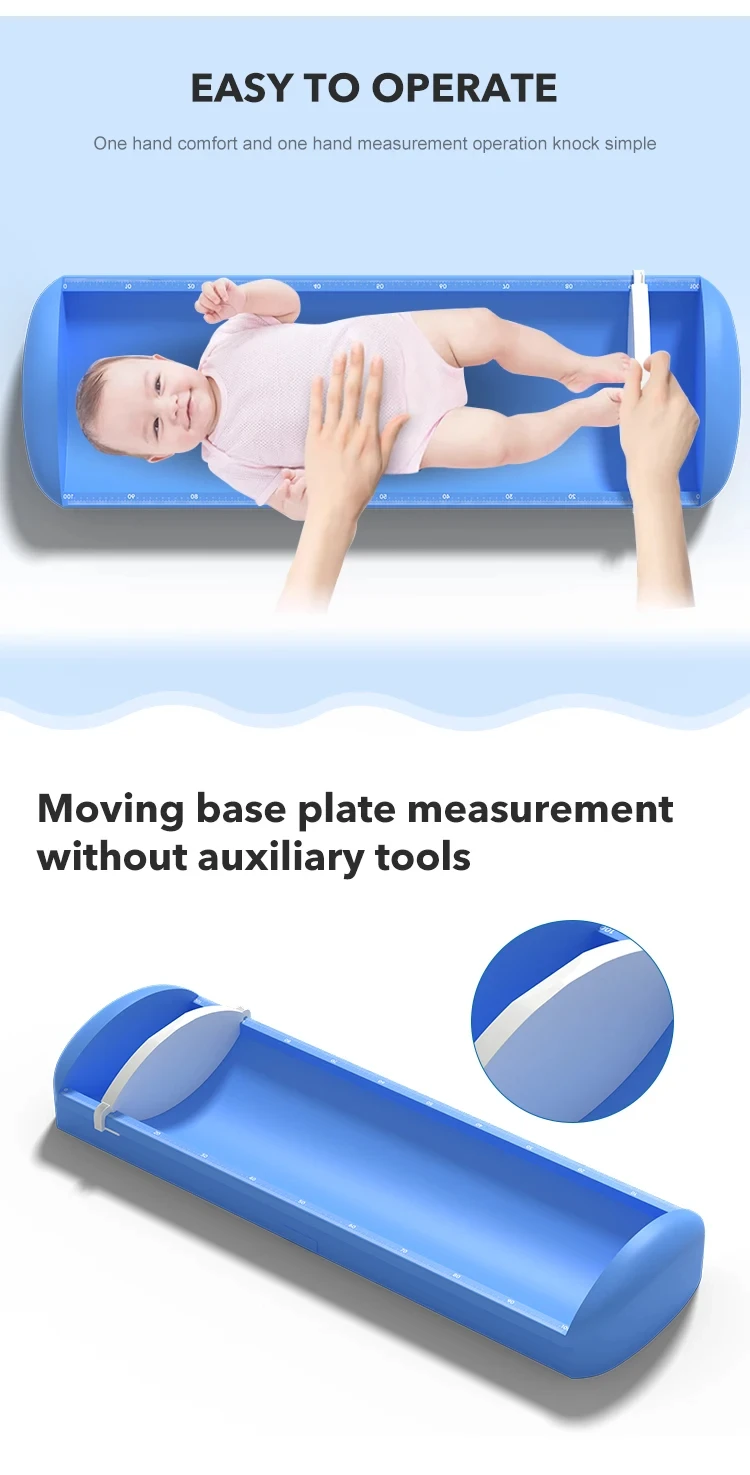 100cm Abs Infant Height Ruler Stature Measuring Instrument Infantometer ...