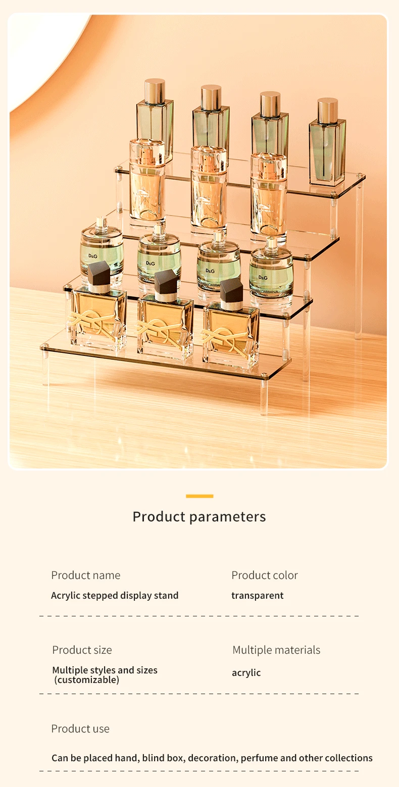 Factory Custom 3 4 Tier Acrylic Display Stand Risers Clear Acrylic ...