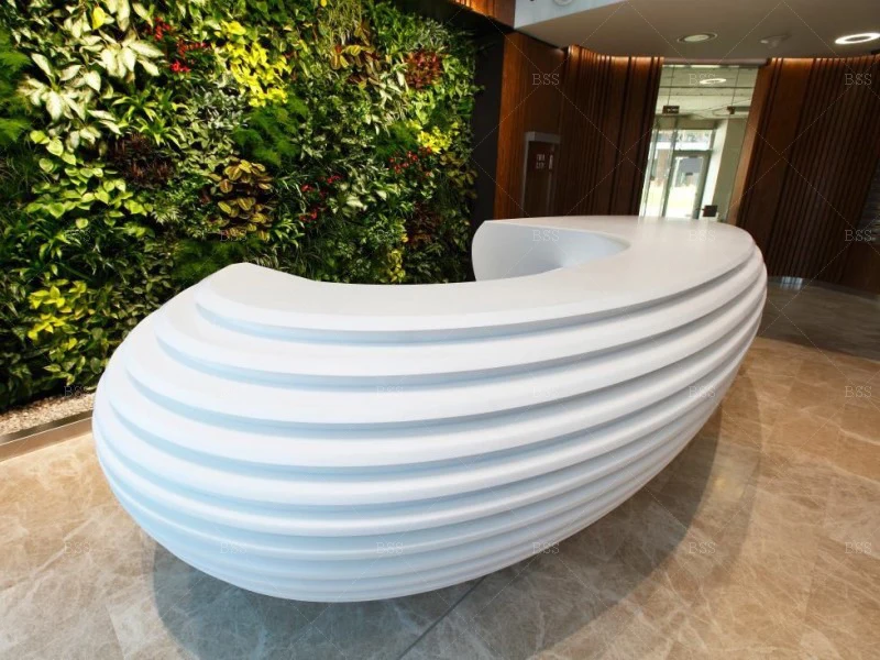 Reception Counter Design For Office Contemporary Customized Corian ...