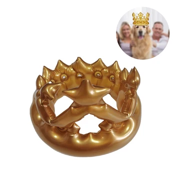 Inflatable Gold Crown Pvc King Queen Costume Kids Crown For Mardi Gras ...