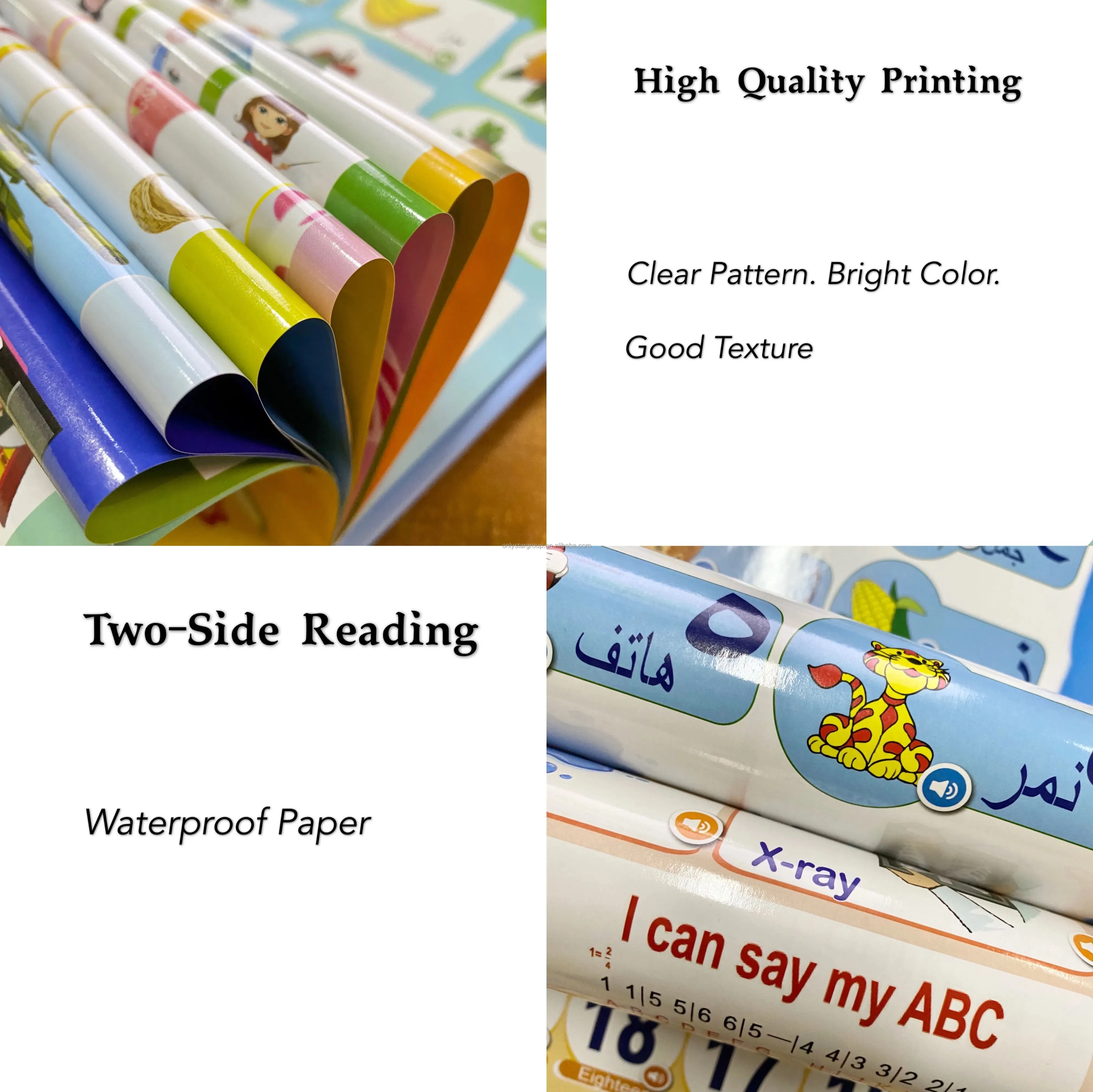 Bilingual Talking Alphabet Poster For Kids Arabic English Early ...