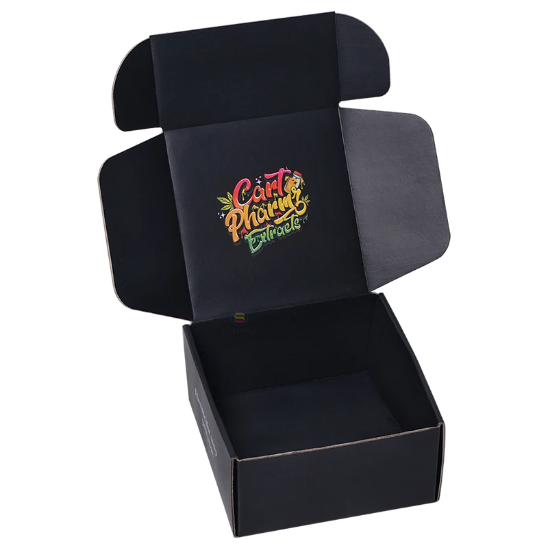 Custom Box Logo Heavy Duty Insulated Sturdy Black Printed Mail ...