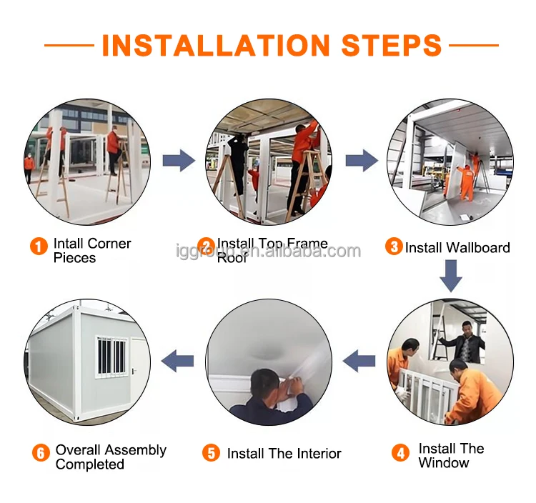 Structure Modular House Wall Prefab House Prefabricated Steel With Big ...