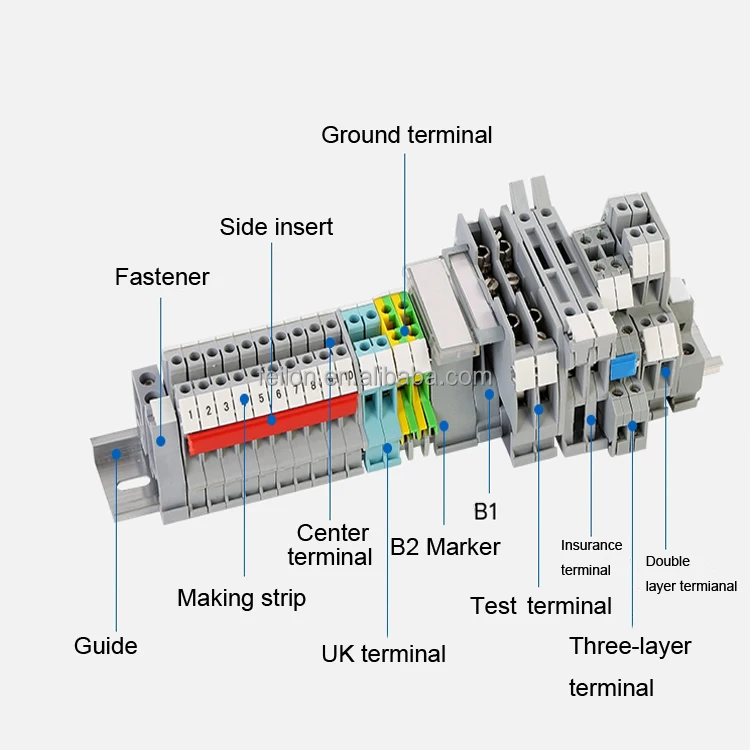 Tbc6004 Fixed High Current Terminal Block Tb60a Terminal Block Wiring ...