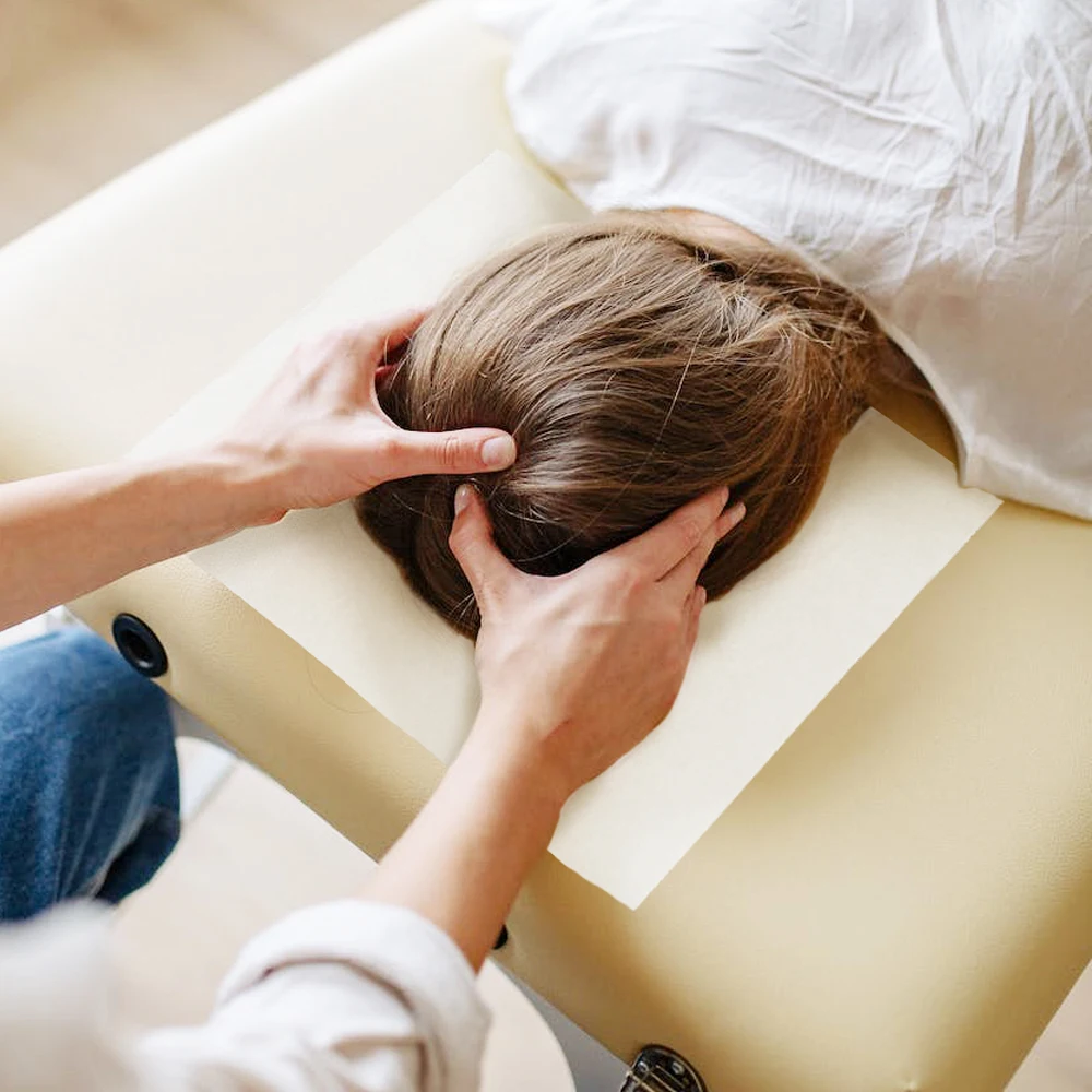 Premium Chiropractic Headrest Paper Sheet Squares Disposable Massage ...