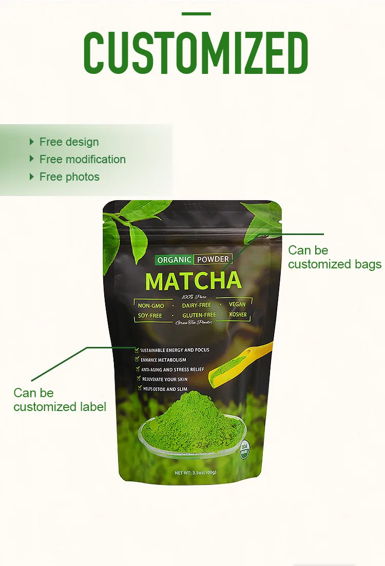 Private Label Wholesale Organic Japanese Matcha Green Tea Powder ...