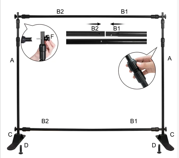 10*8ft Adjustable Backdrop Banner Stand for Advertising From Factory ...